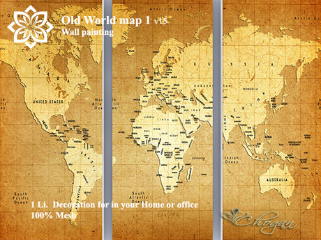 Second Life Marketplace - Cho*= Old World Map 1 C/m v15